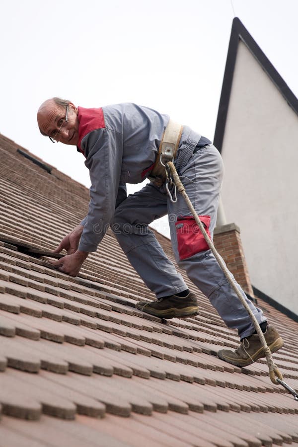 Work on the roof stock photo. Image of housetop, rafters - 19473278
