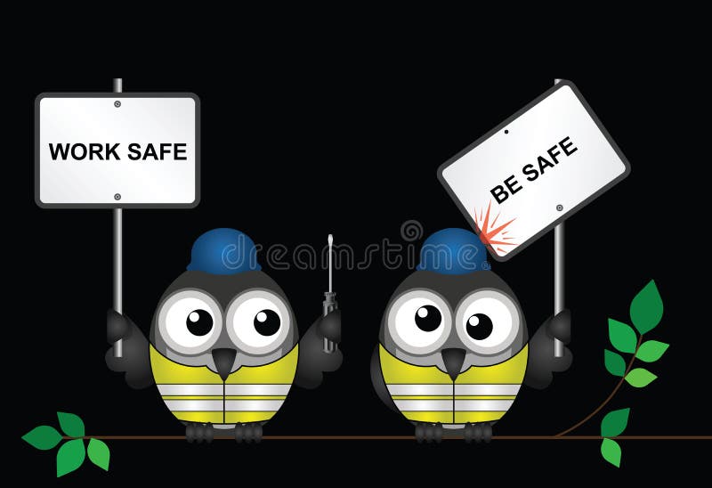 Work safe be safe stock vector. Illustration of accident - 85921592