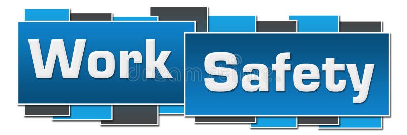 Work Safety Blue Grey Horizontal Squares Boxes Stock Illustration ...