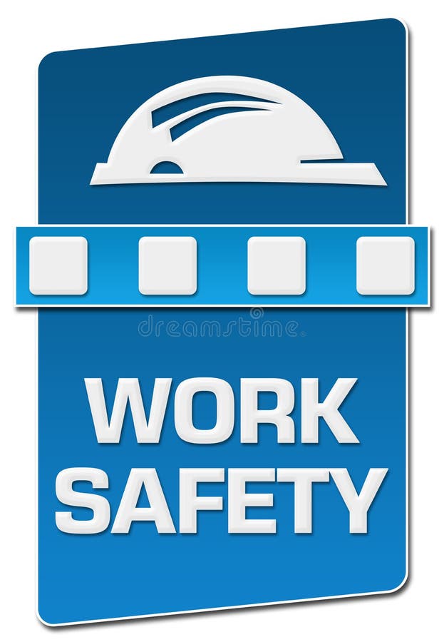 Work Safety Blue Separator Vertical Stock Illustration - Illustration ...