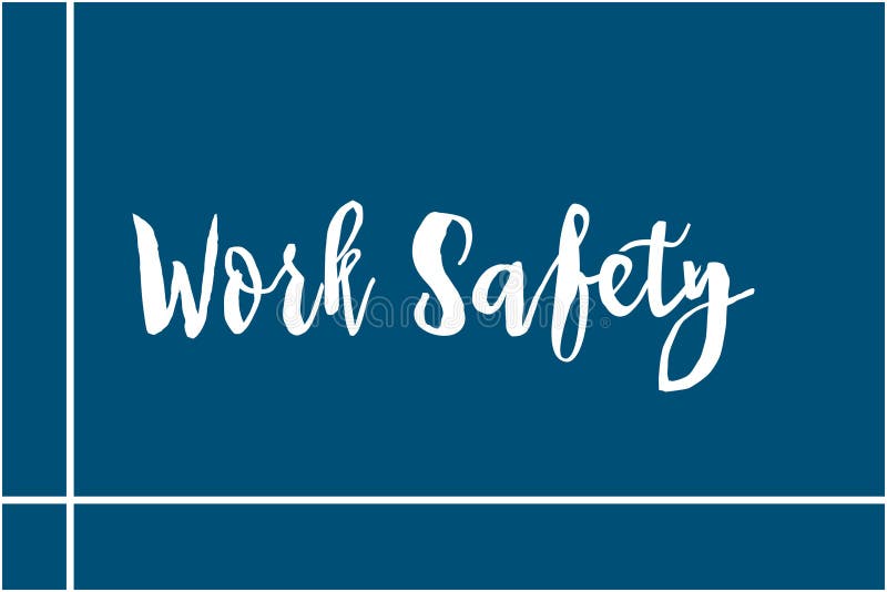 Work Safety Bold Typography Text Lettering Quote Vector Design Stock ...