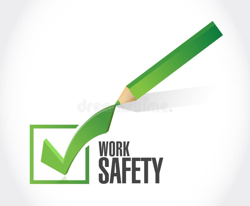 Work Safety Check Mark Concept Illustration Stock Illustration ...