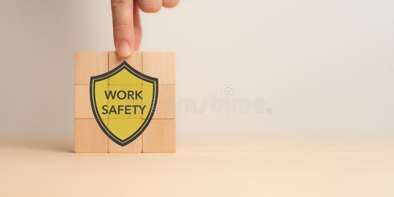 Work Safety Concept. the Wooden Cube Block with Text "WORK SAFETY" on ...