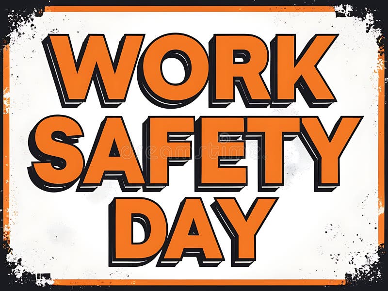 Work Safety Day Announcement Poster Design Stock Illustration ...
