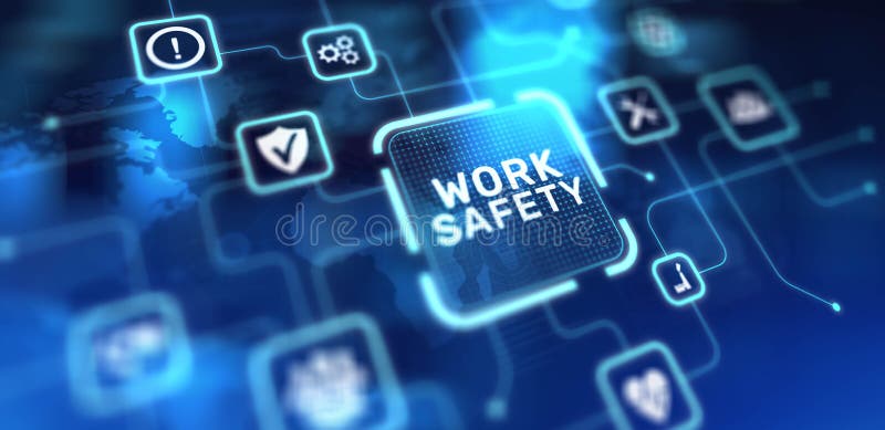 Work Safety Ensuring Health and Security in the Workplace, Projection on a Virtual Screen ...