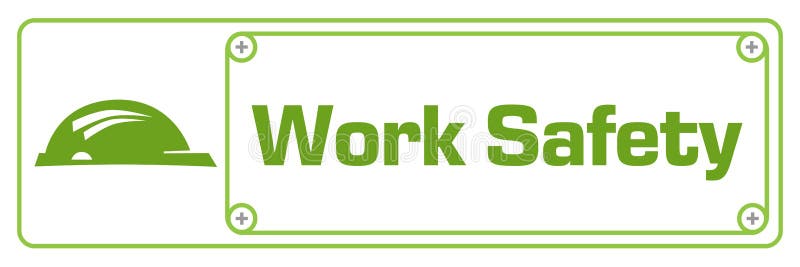 Work Safety Green Horizontal Border Stock Illustration - Illustration ...