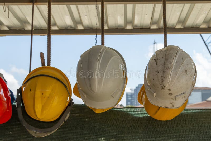 Work safety helmet stock image. Image of construction - 126041929