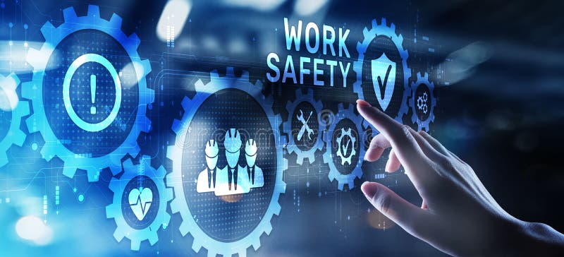 Work Safety HSE Regulation Rules Business Concept on Screen Stock Photo ...