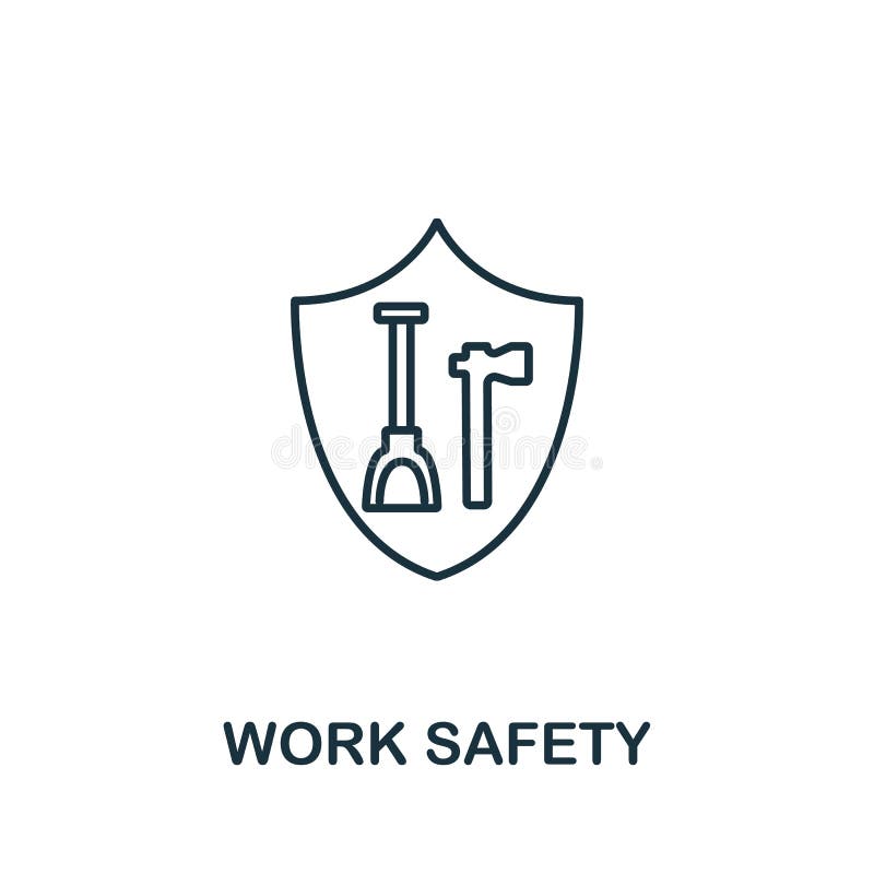 Work Safety Icon. Simple Line Element Work Safety Symbol for Templates ...