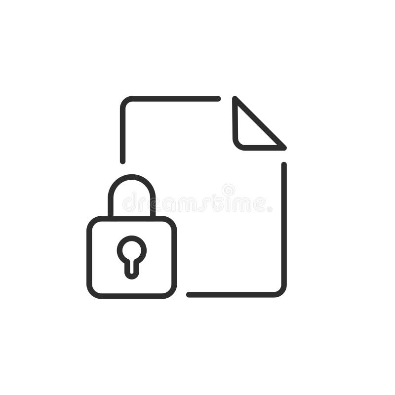 Document security icons stock vector. Illustration of font - 85730652