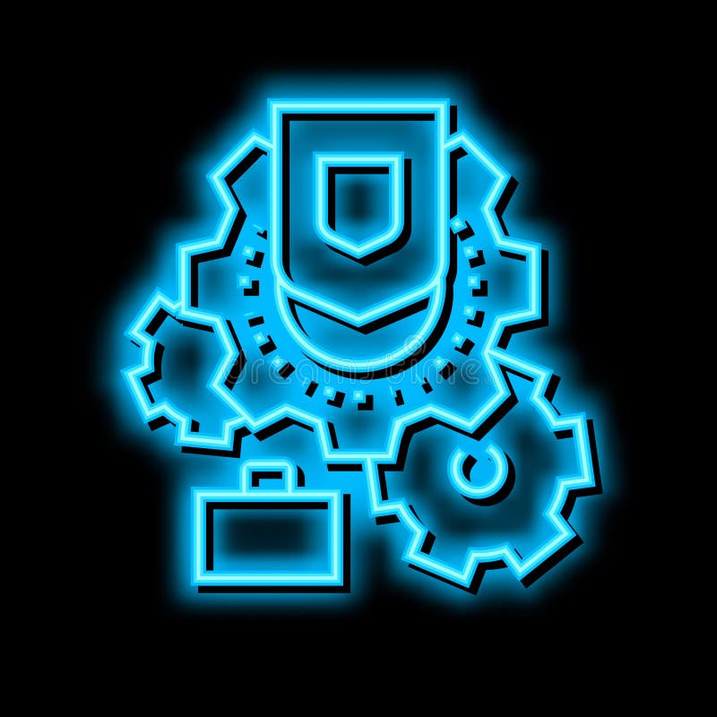 Work Safety Neon Glow Icon Illustration Stock Vector - Illustration of ...