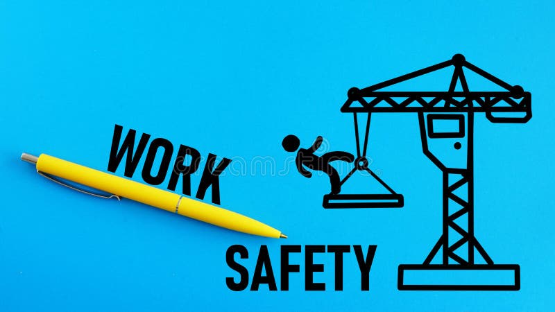 Work Safety is Shown Using the Text Stock Photo - Image of care ...