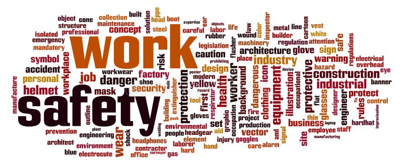 Safety word cloud stock illustration. Illustration of safe - 113919228