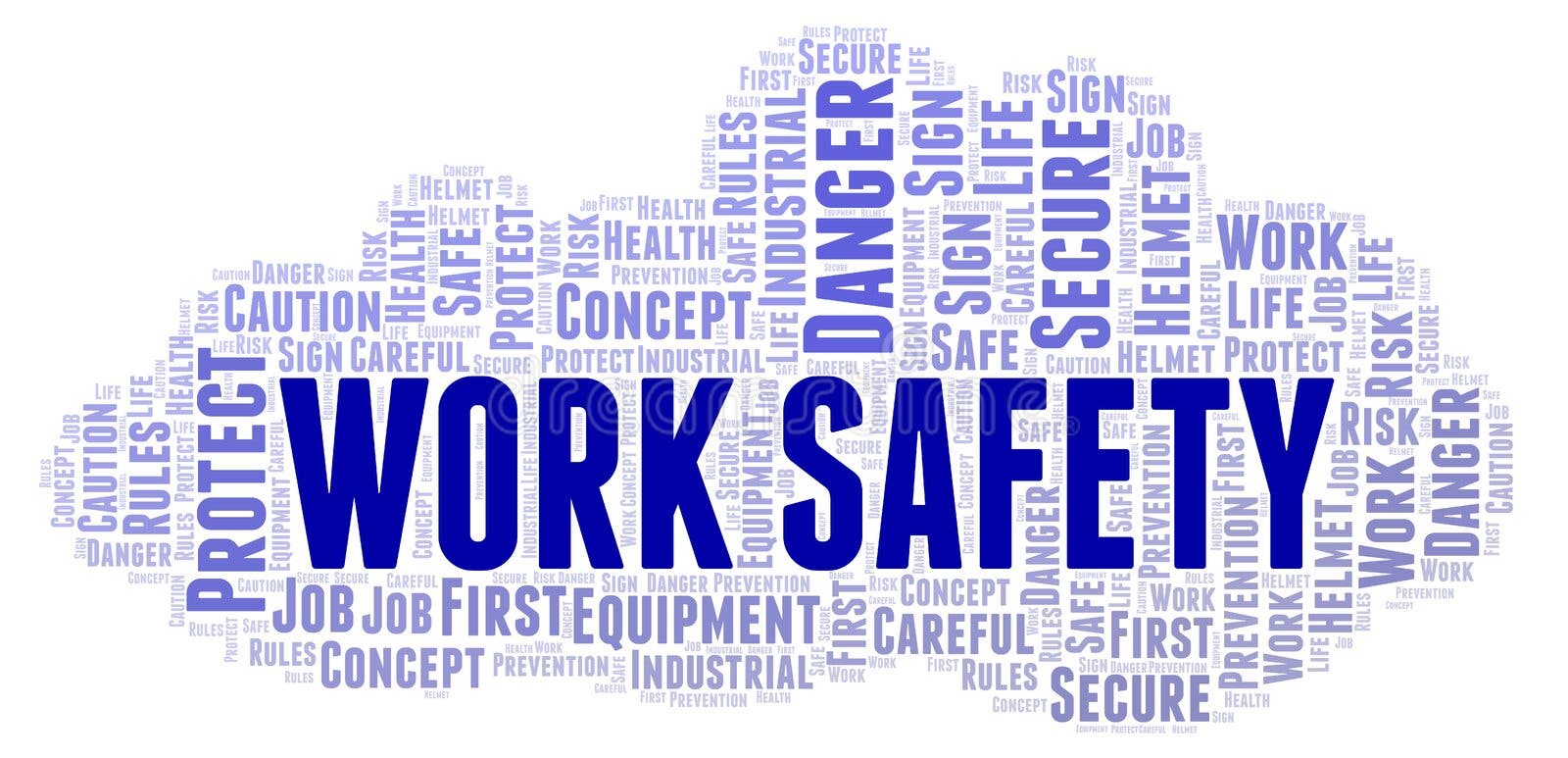 Work Safety word cloud. stock illustration. Illustration of bright ...