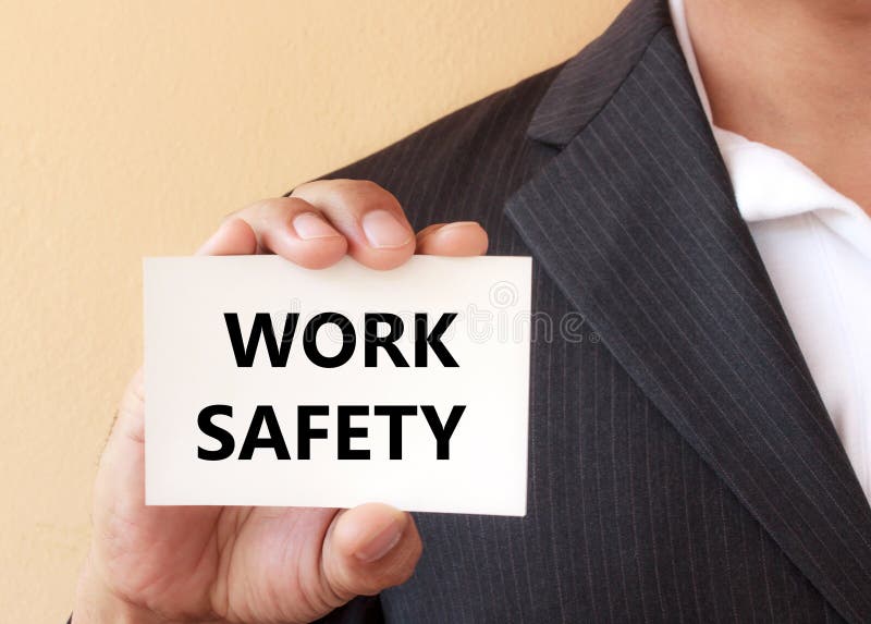 WORK SAFETY Word on the White Card Stock Photo - Image of leadership ...
