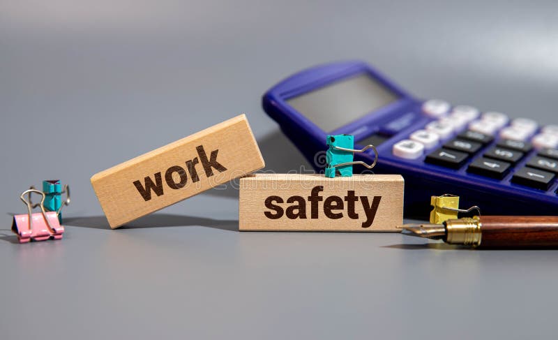 Work Safety Word Written on Wood Block. Work Safety Text on Table ...