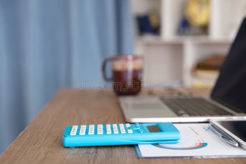 Work Scene on the desk stock image. Image of tablet - 253933387