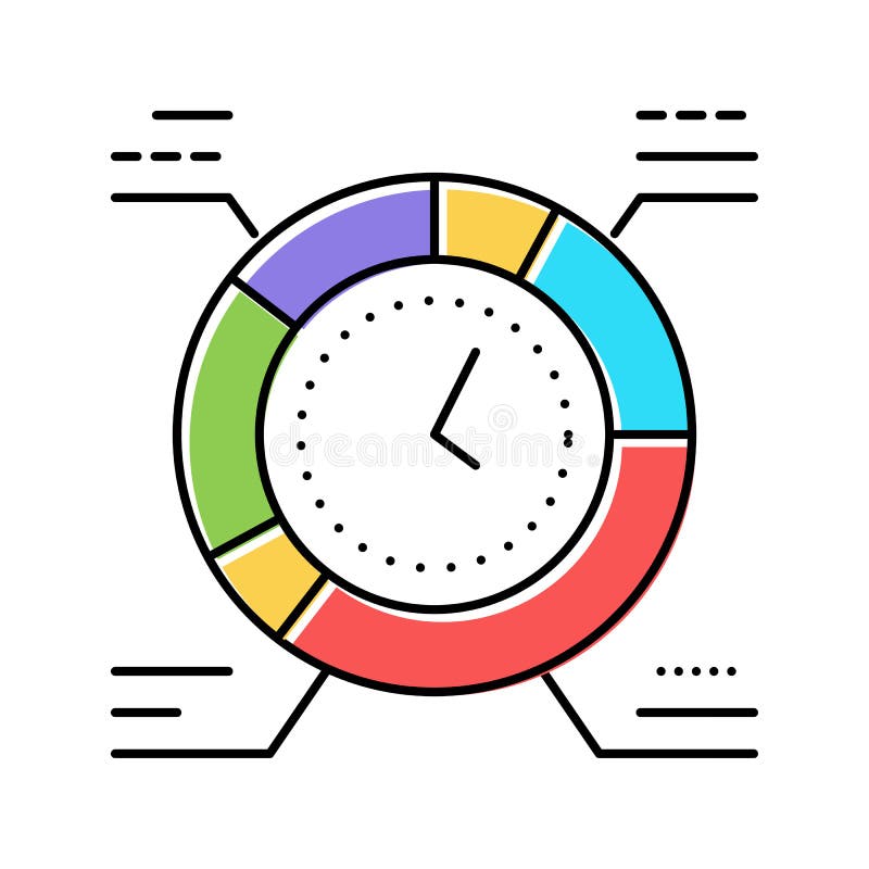Work Schedule Color Icon Vector Illustration Sign Stock Vector ...