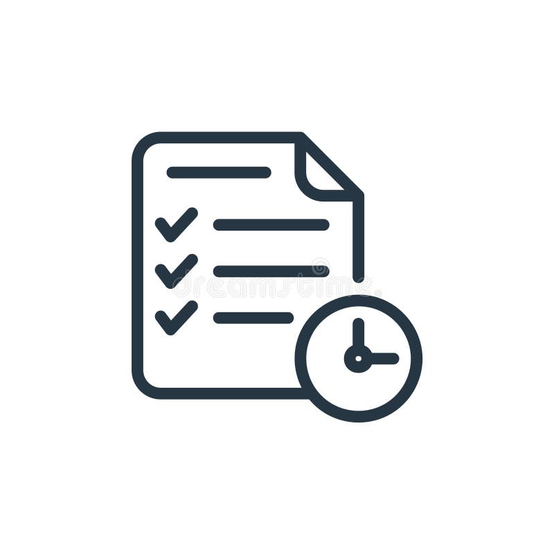 Work Schedule Icon Vector from Teamwork Concept. Thin Line Illustration ...