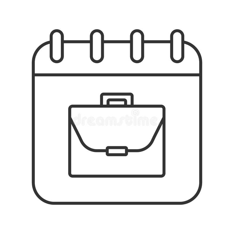 Work schedule linear icon stock vector. Illustration of company - 175336486