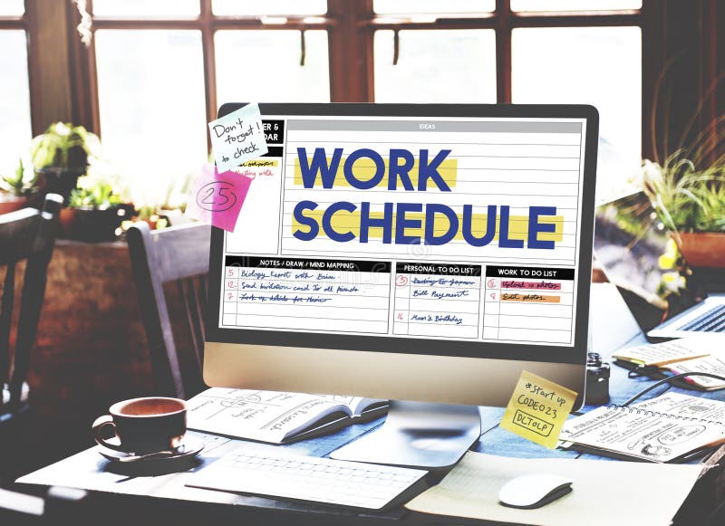 Work Schedule Management Organization Concept Stock Image - Image of ...