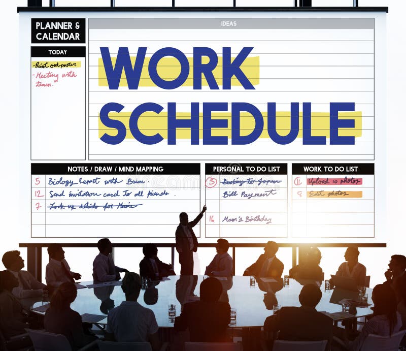 Work Schedule Management Organization Concept Stock Photo - Image of ...