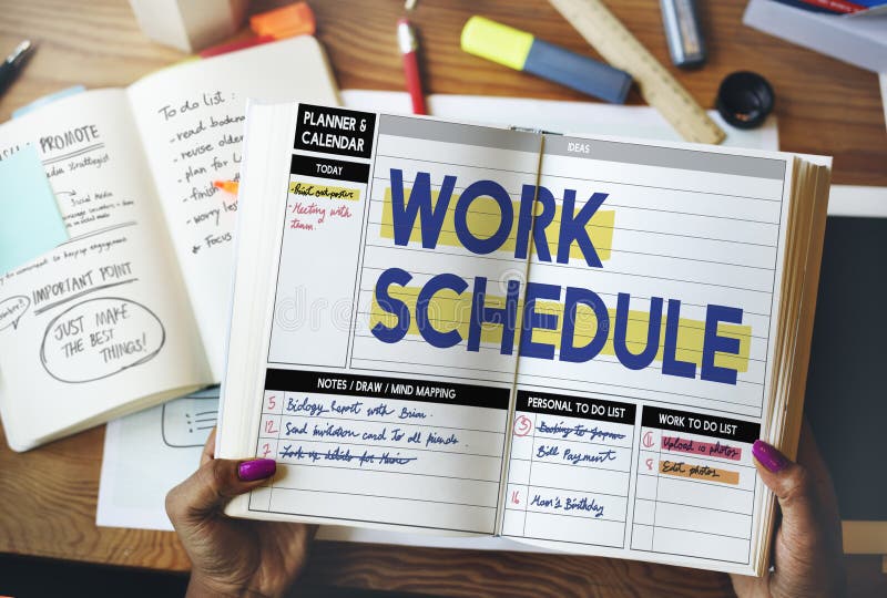 Work Schedule Management Organization Concept Stock Image - Image of ...