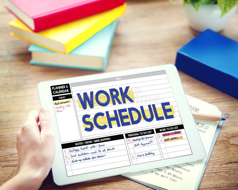 Work Schedule Management Organization Concept Stock Image - Image of ...