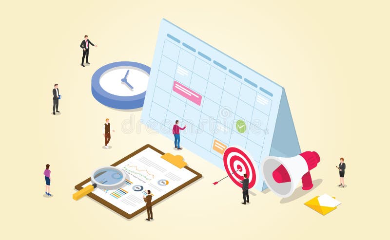 Work Schedule for Project Management Office with Employee Target Time ...