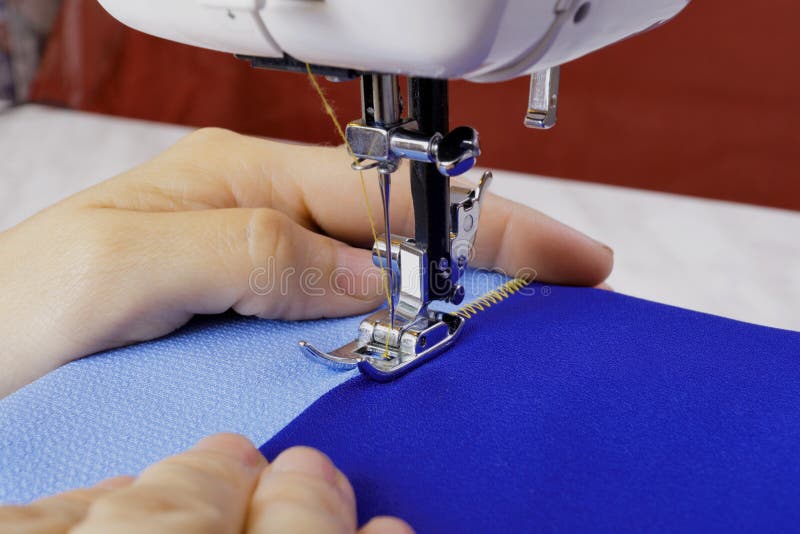 Work on the sewing machine stock image. Image of craft - 92190169