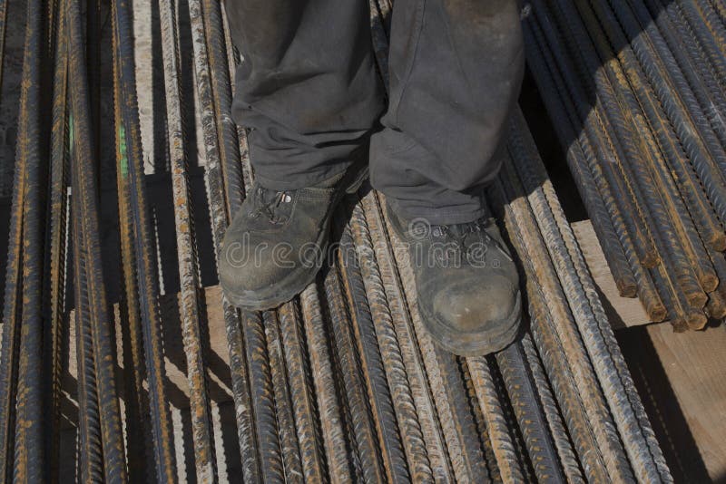 Work Shoes in Prevention of Accidents Stock Image - Image of prevention ...