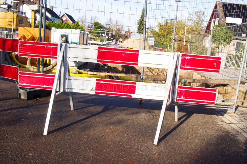Work site closed stock photo. Image of construction - 263079364