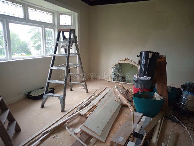 Work Site almost Finished Time To Clean Up Stuff Stock Photo - Image of ...