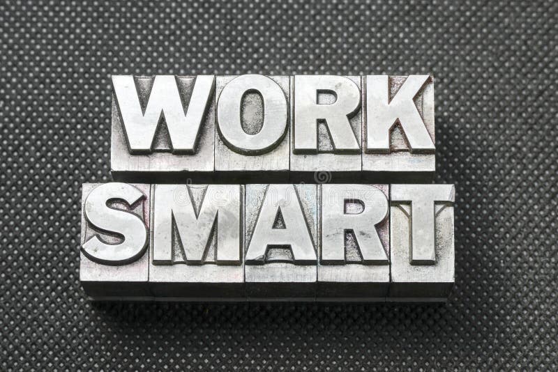 Work Smart Effectively Creative Thinking Concept Stock Photo - Image of ...