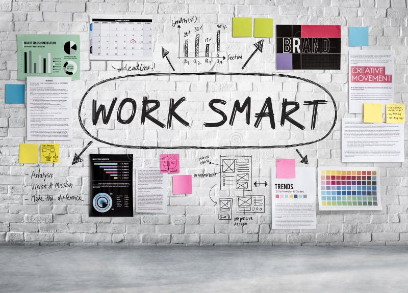 Work Smart Effectively Creative Thinking Concept Stock Photo - Image of ...