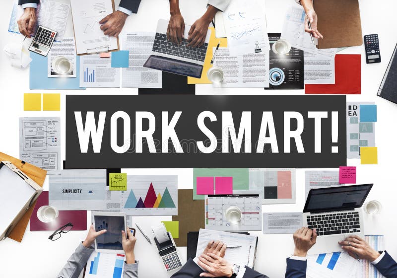 Work Smart Effectively Creative Thinking Concept Stock Photo - Image of ...