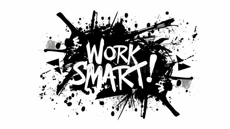 WORK SMART! Graffiti Lettering, Typography Handwriting Font, Spray Wall ...