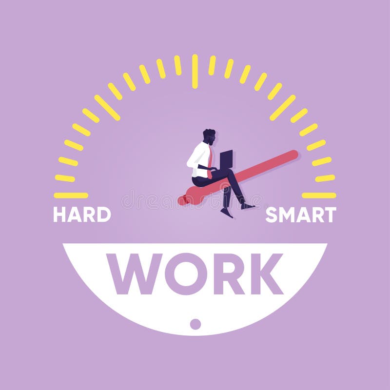 Work Smart Not Hard Concept Stock Vector - Illustration of capability ...