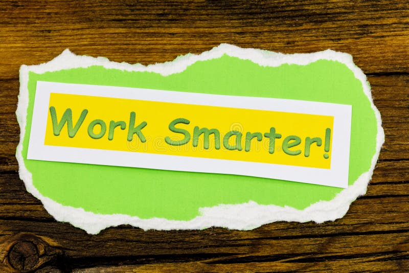 Work Smarter Efficient Performance Business Achievement Smart Strategy ...