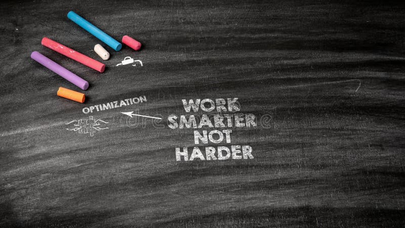 Work Smarter Not Harder. Chart on a Chalkboard Background Stock Footage ...