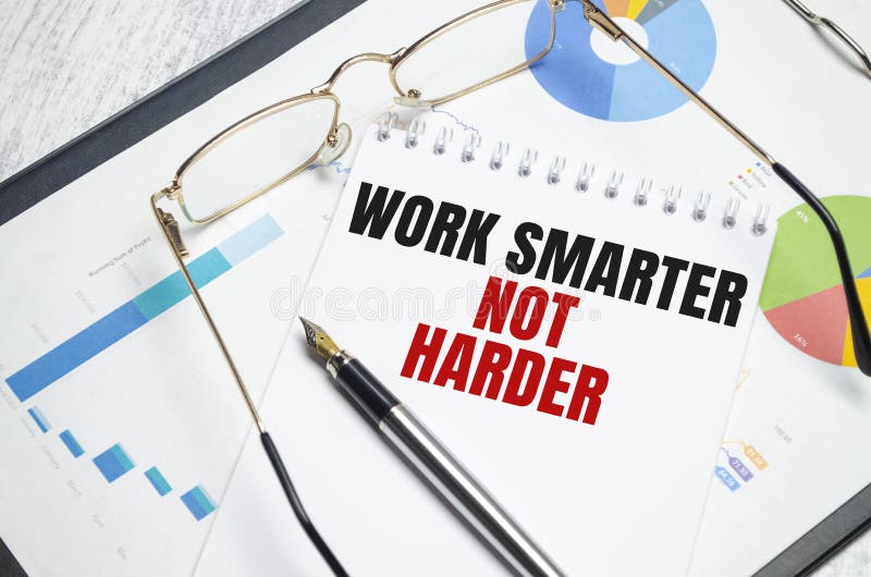 Work Smarter Not Harder Text Written on Notebook Page Stock Photo ...