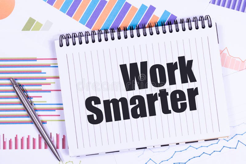 Work Smarter Reminder on Blank Note Against Rustic Barn Stock Photo ...