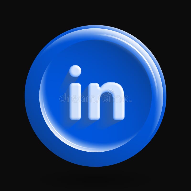 Work Social Media Icon. Blue 3D in Logotype Editorial Stock Image ...