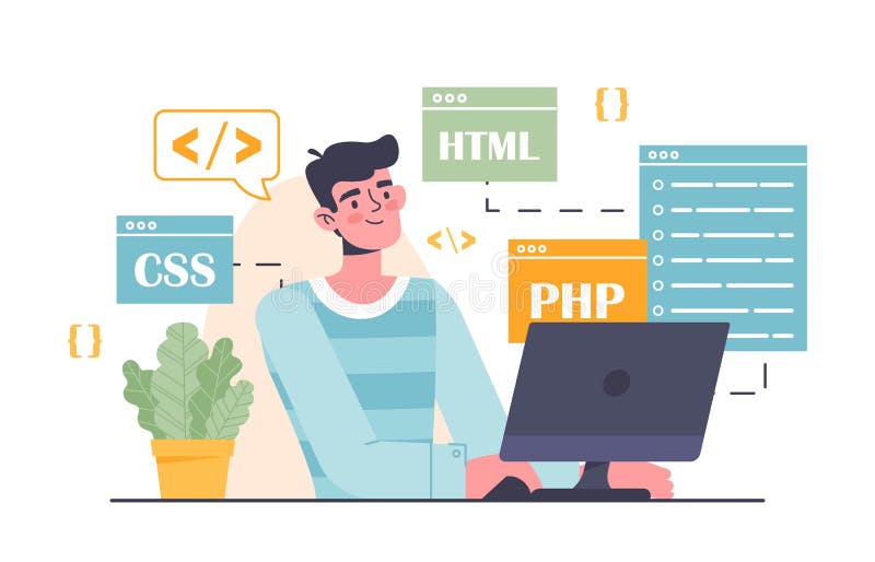 Programmer Develops Stock Illustrations – 106 Programmer Develops Stock ...