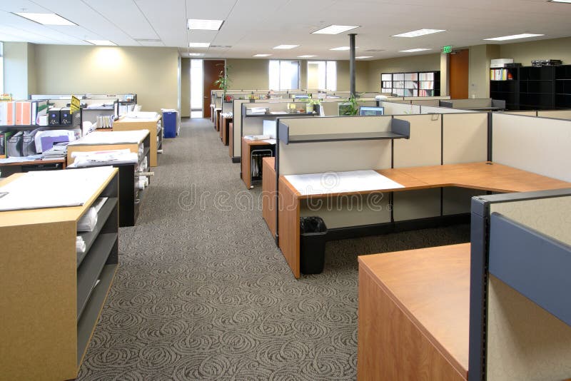 Endless Cubicles stock photo. Image of building, corporate - 458378