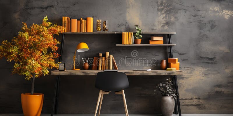 Work Space Comfortable, Modern Workplace. Zoom Virtual Background Stock ...