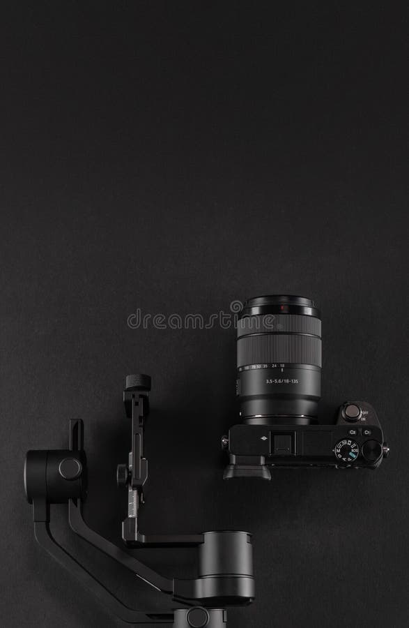 Work Space Videographer with Laptop, Digital Camera, Memory Card ...