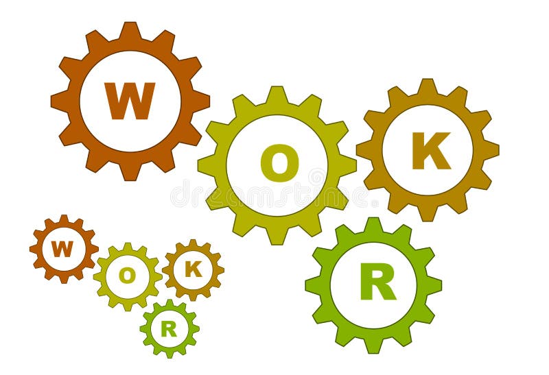 Work stock vector. Illustration of green, work, idea - 33430543