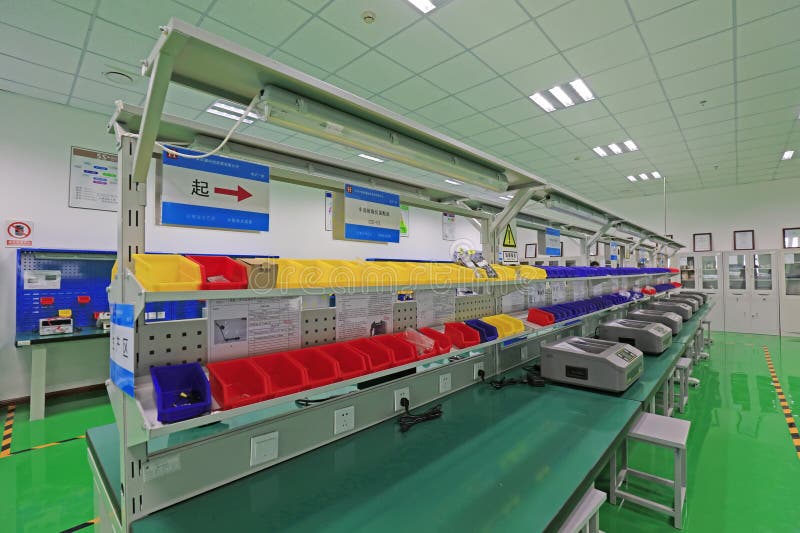 Work station in a factory stock image. Image of facilities - 369278211