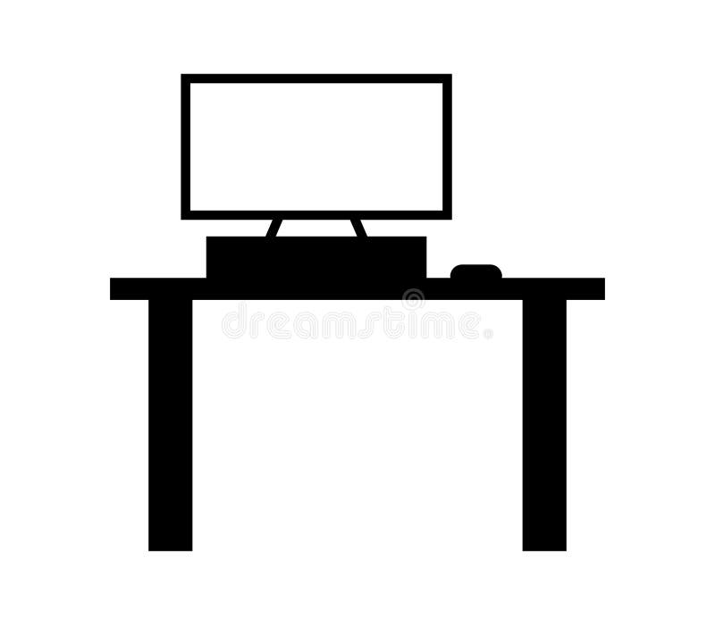 Work Station Icon Illustrated in Vector on White Background Stock ...